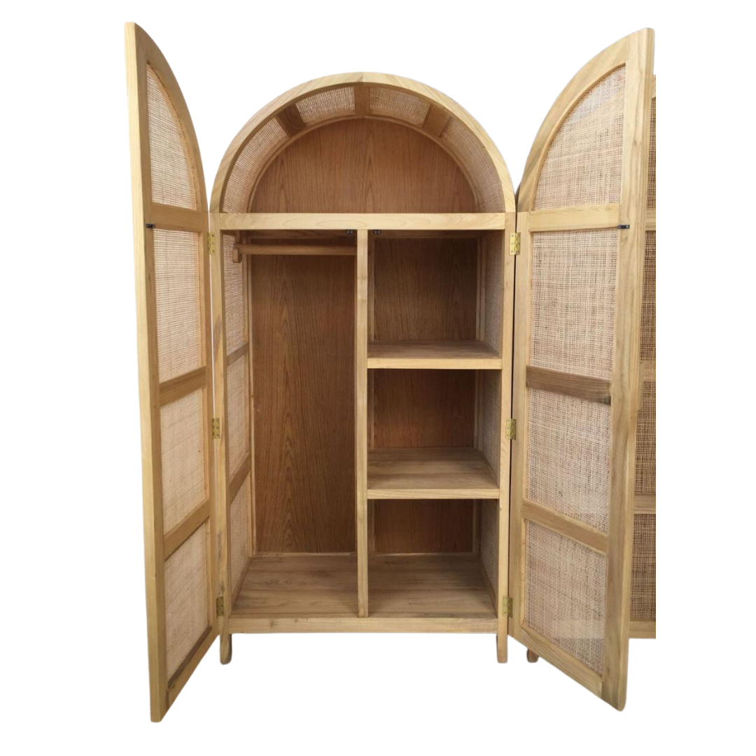 IXCHEL ARCH CUPBOARD WITH HANGING RAIL – ZEPHYR HOME
