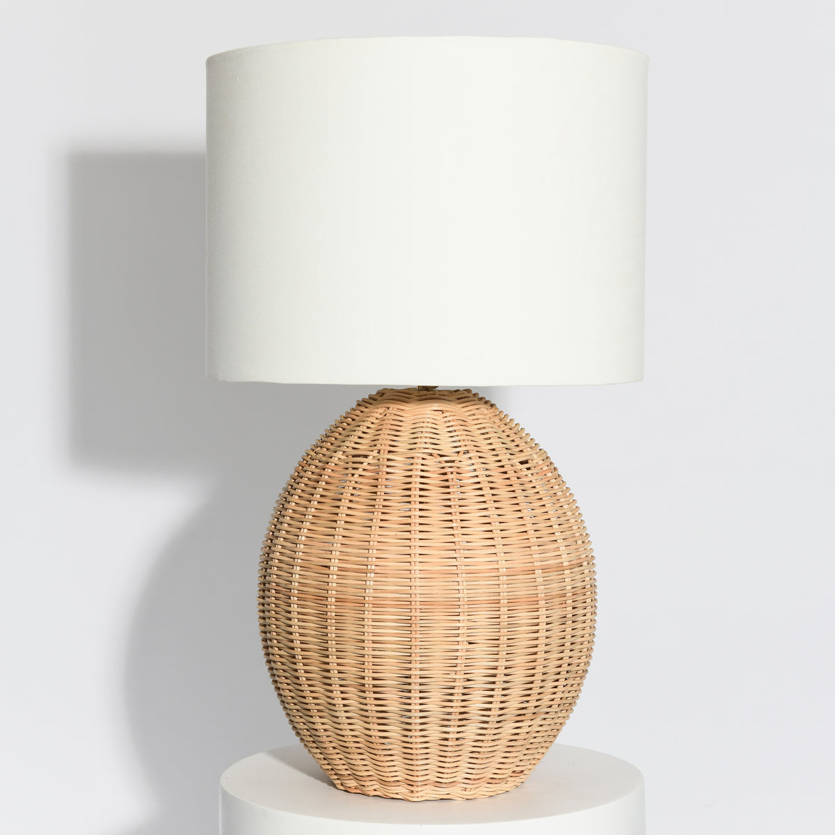 RATTAN TABLE LAMP | WHITE SHADE – ZEPHYR HOME