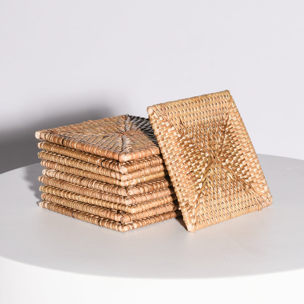 Rattan Square Coaster | Natural – ZEPHYR HOME